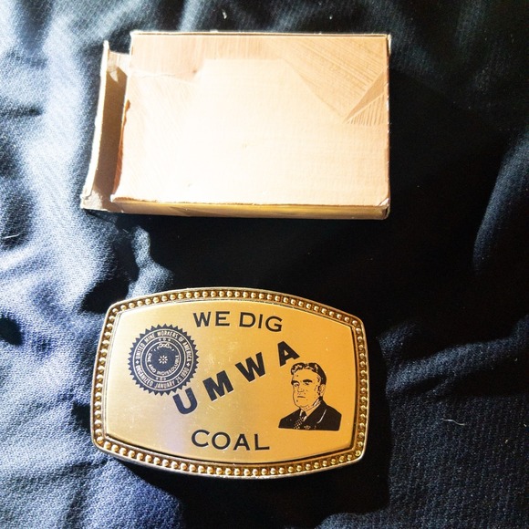 Accessories | Vtg Coal Mining Umwa Belt Buckle In Box Alumaline 418 ...
